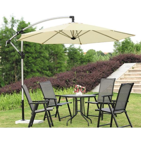 Quality Large Silver Beach Sunshade Umbrella 270cm 300cm Side Mount Patio Umbrella for sale
