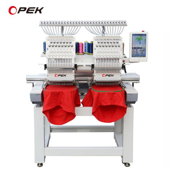 Quality Speed 2 Head Embroidery Machine with 1200 RPM Maximum Speed and Large Embroidery Area for sale