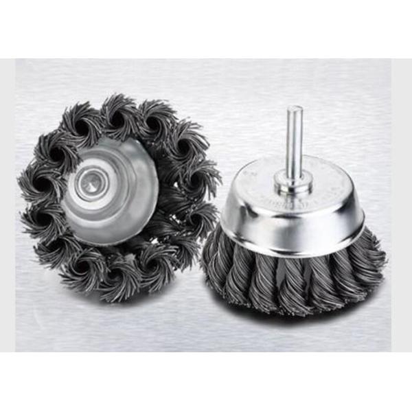 Quality 3 Inch Knotted Wire Cup Brush with 6mm Shank for Paint Removal for sale