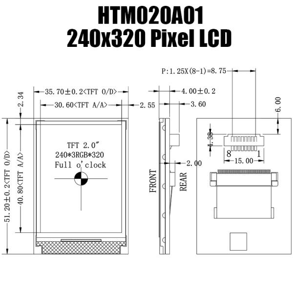 Quality 2.0 Inch IPS TFT LCD Module 240x320 Sunlight Readable Arduino Display for sale
