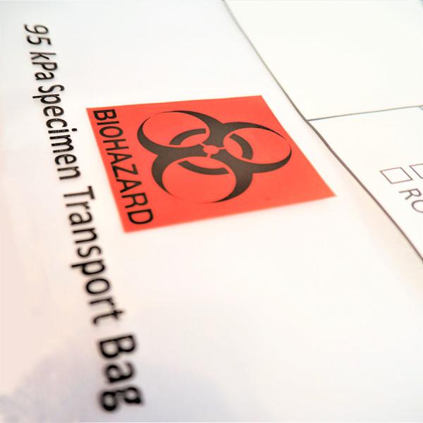 Quality Virgin LDPE Slider Seal 95kpa Biohazard Bag Flexo Printing for sale