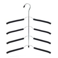 Quality 4 Layers Metal Space Saving Hangers With Foam Padded for sale
