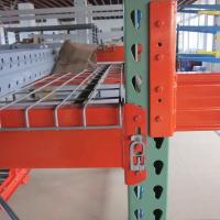 Quality American Teardrop Pallet Rack Beams Green And Orange Heavy Duty Warehouse for sale