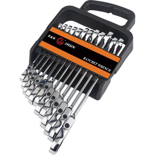 Quality 72T 12PCS Flexible Ratchet Wrench Set for sale