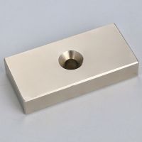 china NdFeB rare earth magnet magnet with hole special-shaped counterbore shape square