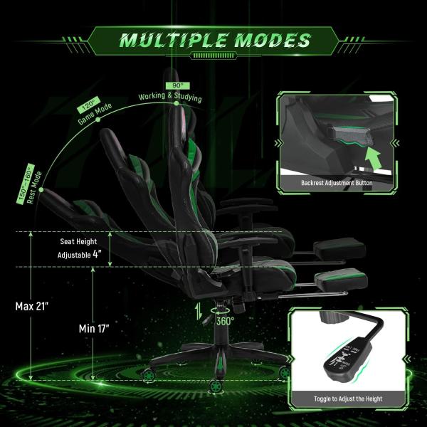 Quality High Back Ergonomic Computer Racing Chair 300 Pounds Maximum Weight Recommendati for sale