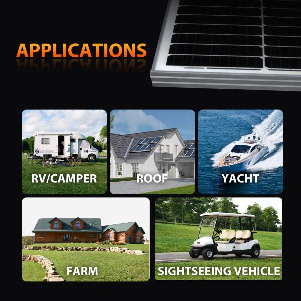 Quality 200w 400w 800w Solar Panel Kit 12v With Mounting Brackets Rv Caravan Camper Van for sale