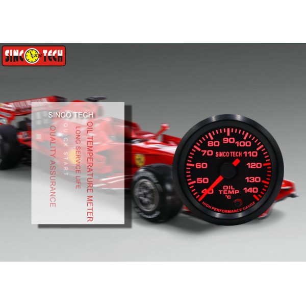 Quality 40 -140 ℃ Car Oil Temperature Gauge Circle Meter Single Pointer Single Function for sale