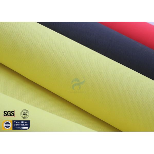 Quality Acrylic Coated Fiberglass Fabric 490GSM Yellow 550℃ Welding Blanket Curtains for sale