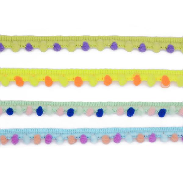 Quality Water Soluble Garments 1.2cm Ball Pom Pom Trim for sale