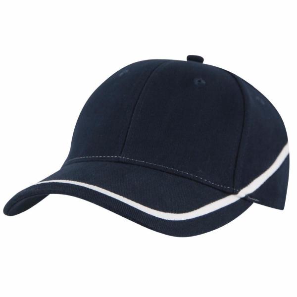 Quality 100% Cotton Printed Baseball Caps / Sandwich Baseball Cap Striped Style for sale