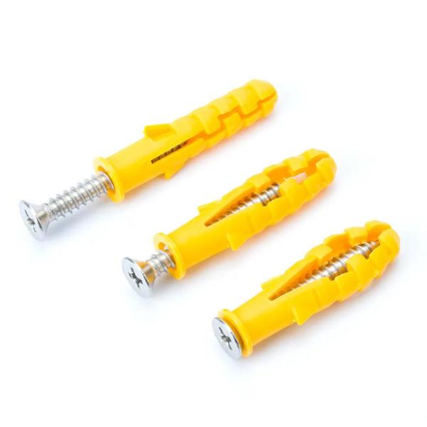 Quality Heavy Duty White Nylon Expansion Anchor With Inner Nail And Thread Nail Wall Expansion Screw for sale