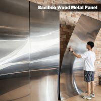 Quality Bamboo wood Metal Panel Interior Decoration Wood Veneer Carbon Crystal Plate for sale