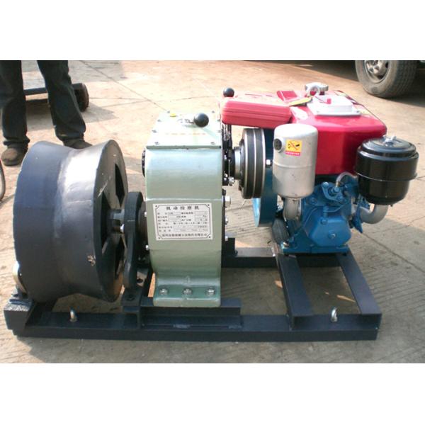 Quality Overhead Transmission Line 5 Ton Diesel Engine Powered Winch With 400 mm Cable Drum for sale