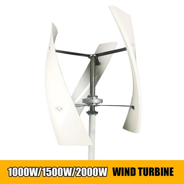 Quality Curved Blade Design Vertical Wind Turbine Power Output 5KW 120V IP54 Residential Vawt for sale