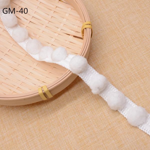 Quality GL012 25mm 3.5 Grade Cotton Pom Pom Trim for sale