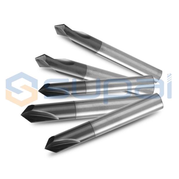 Quality Custom Made Chamfer End Mill For Metal Steel / Flat Countersink Drill Bit for sale