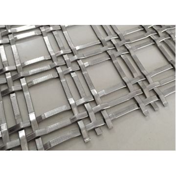 Quality 1''x1'' Decorative Architectural Woven Wire Mesh Triple Flat Anti Impact for sale
