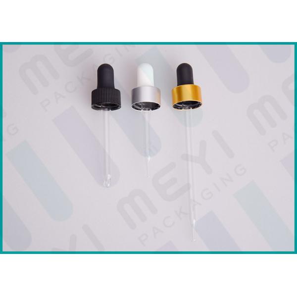 Quality Matt Silver Matt Gold Aluminum 18/400 Essential Oil Bottle Glass Dropper for sale