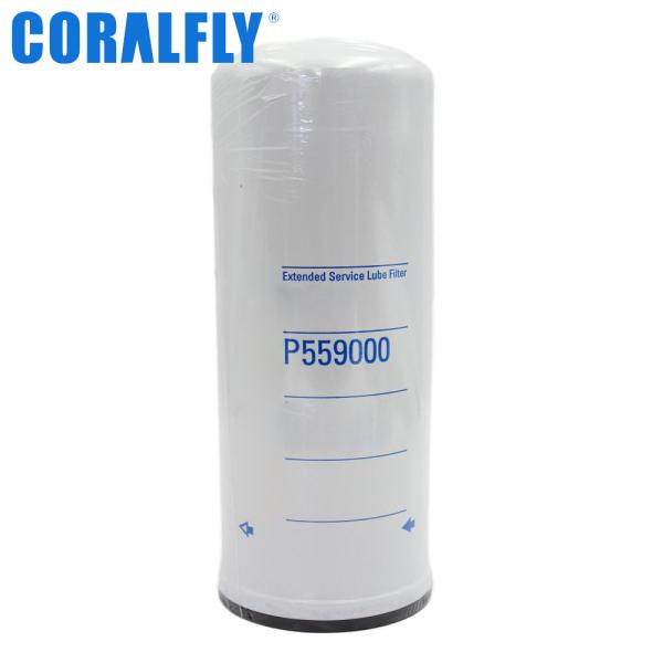 Quality ISO9001 Oil Filter P559000 Cross Reference For CORALFLY for sale