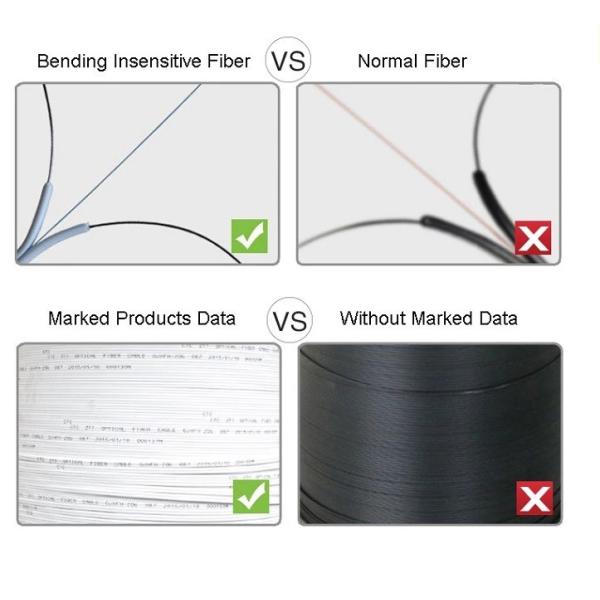 Quality Single Mode 2km Fig 8 FTTH Fiber Optic Drop Cable for sale
