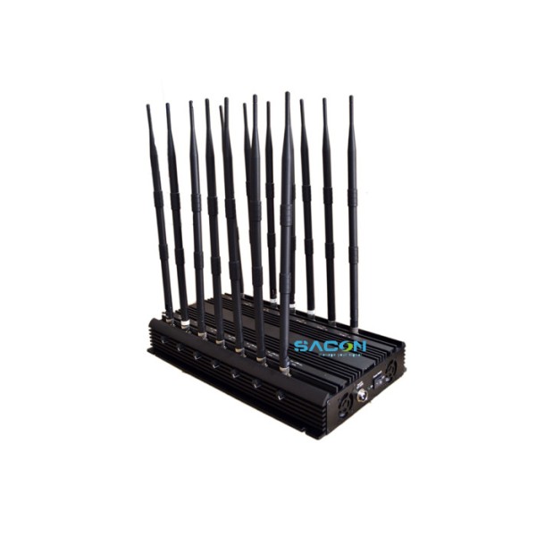 Quality 14 Bands 35W High Power Cell Phone Signal Jammer with 4 Cooling Fans and 70m Shield for sale