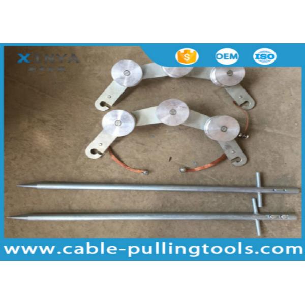 Quality Aluminum Alloy SHL75D Hook Grounding Pulley Block , 6-38mm Conductor Wire for sale