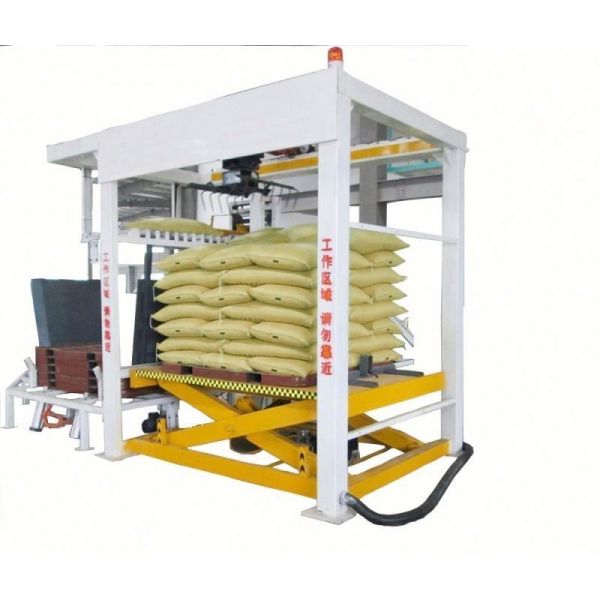 Quality Customizable and Automatic Feed Palletizer for Bagging Plant 4100mm*1600mm*1450mm for sale
