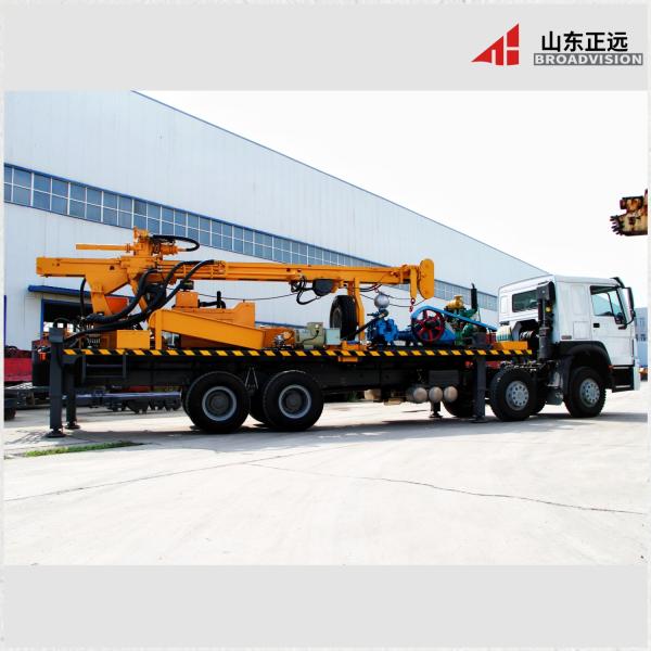 Quality 500m Compact Truck Mounted Rotary Drilling Rig 110kw Energy Saving For Construction for sale