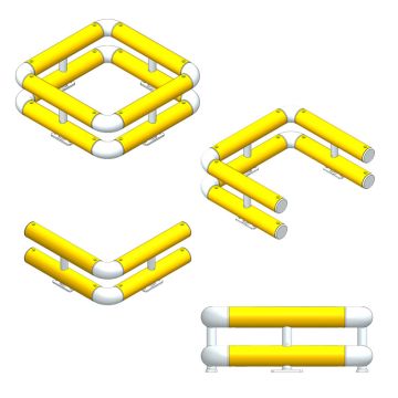 Quality SA Polygon Anti-Collision Guardrails Warehouse Safety Barrier Traffic Guardrails for sale