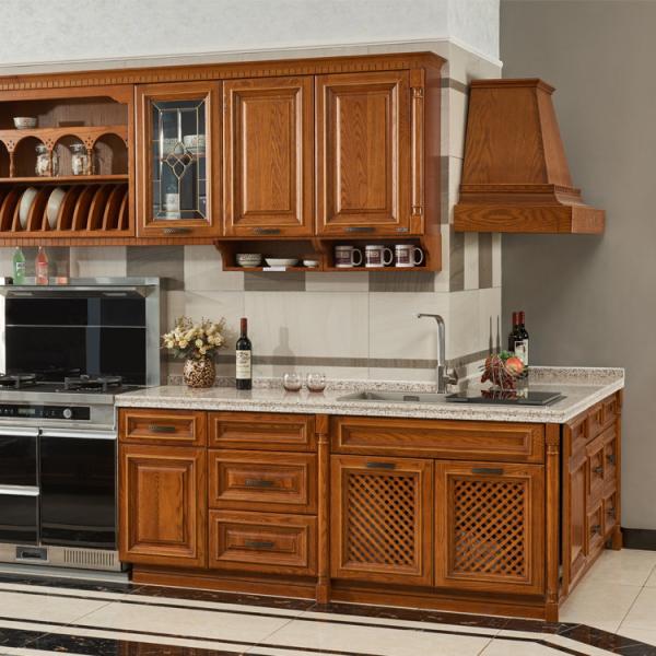Quality Classical RTA Lampblack 5mm Solid Wood Kitchen Island ODM for sale