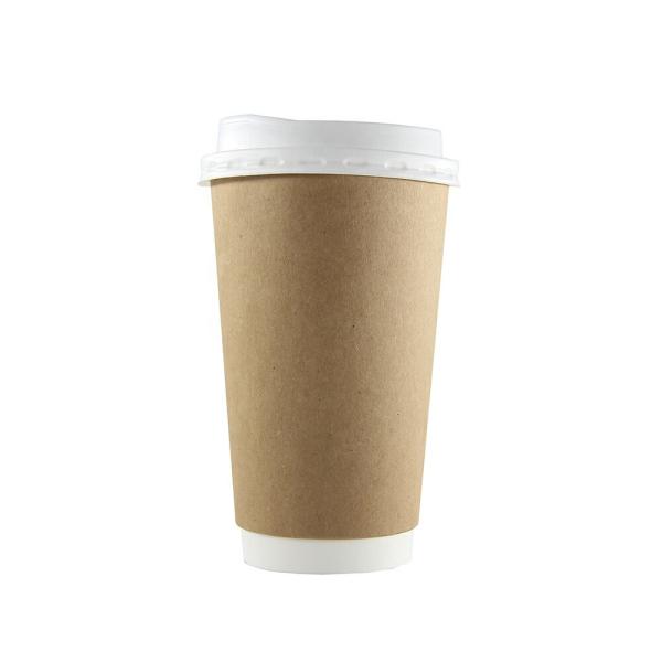 Quality 10oz 12oz PE Coated Double Wall Paper Cup Disposable Coffee Cups With Lids for sale