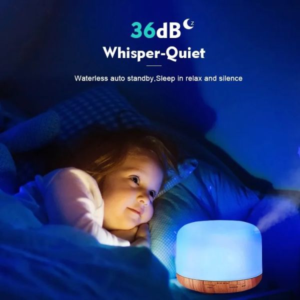 Quality Remote Control 500ml Aromatherapy Essential Oil Diffuser with LED Light Air for sale