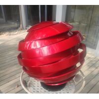 Quality Modern Painted Stainless Steel Abstract Sculpture Red Baking Varnished for sale