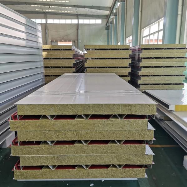 Quality Modern Warehouse Workshop Rock Wool Sandwich Panels with Competitive for sale