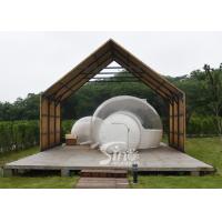 Quality 4m Outdoor Transparent Inflatable Camping Bubble Tent With Frame Tunnel Entrance for sale