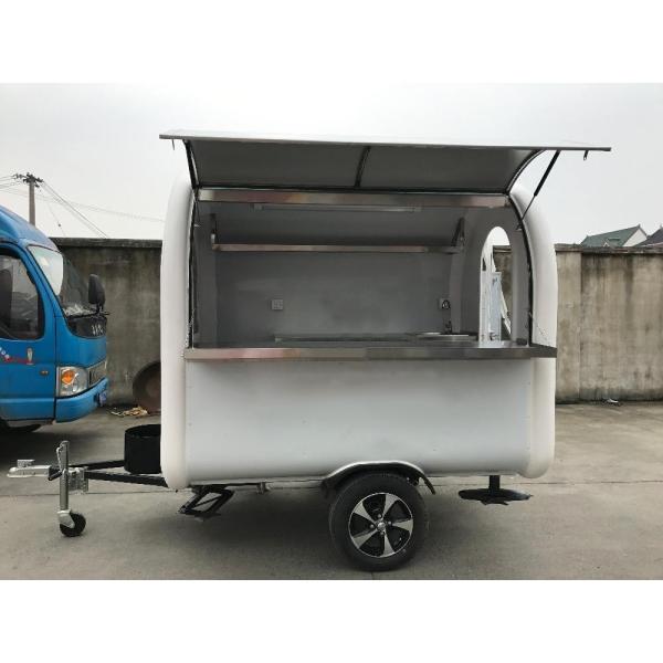Quality White Mobile Food Truck For Hot Dog Hamburger Ice Cream Food Van for sale