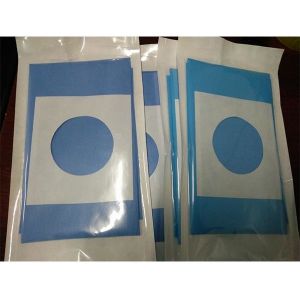 Quality Aperture Round Hole Fenestrated Surgical Drapes Adhesive Tape Tri - Lamination for sale