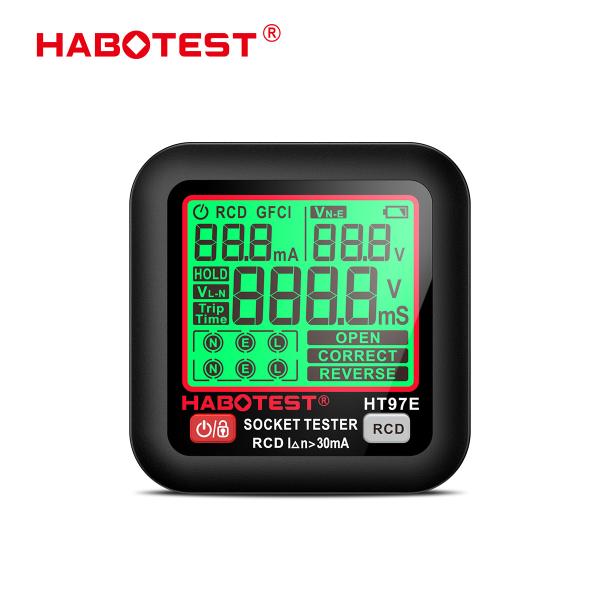 Quality HT97 Digital Socket Tester Smart Voltage Detector RCD GFCI Voltage Test EU US UK for sale