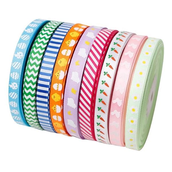 Quality Spring and Easter Themed Grosgrain Ribbon 3/8