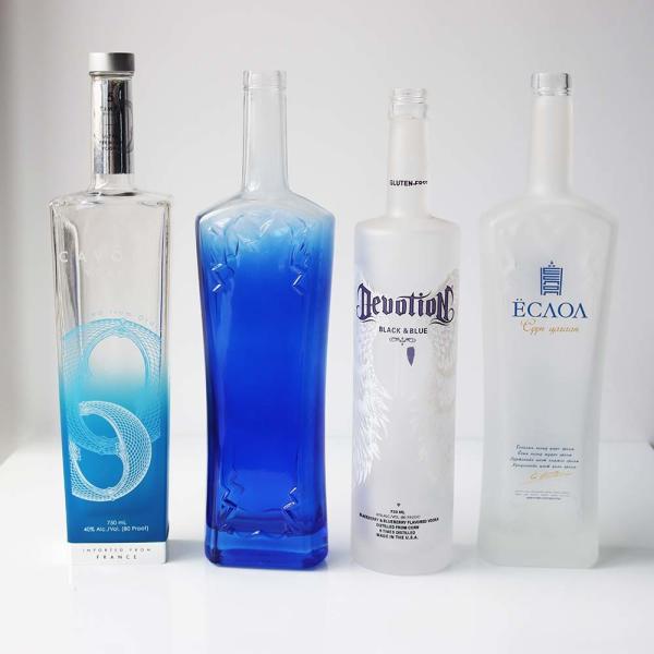 Quality Decal Painting Empty Brandy Bottle 1750ml 3000ML Plastic Cap Screwing Cap for sale