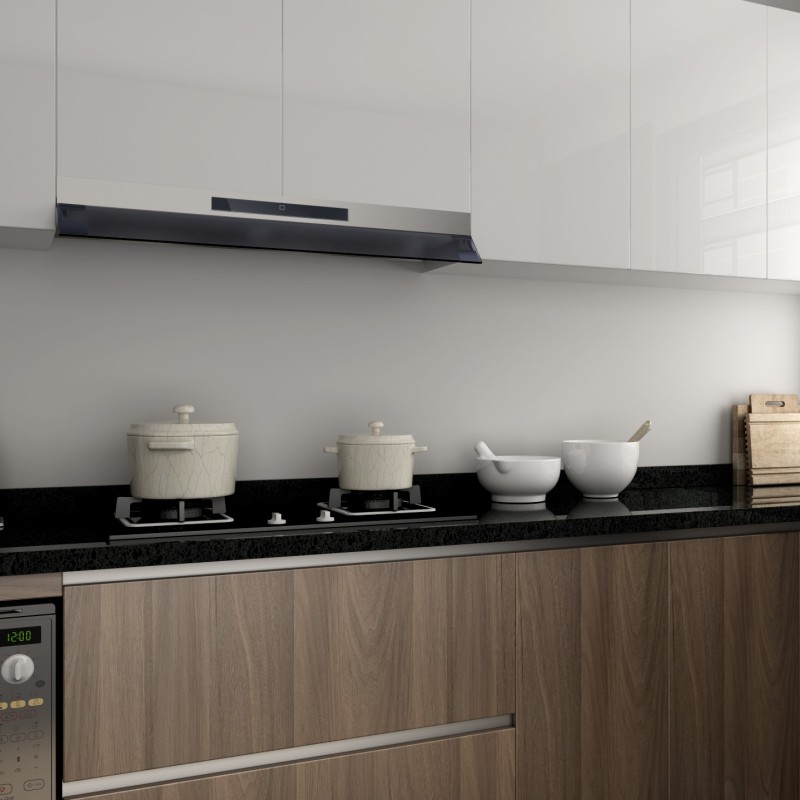 Complete kitchen installation with cabinets and appliances