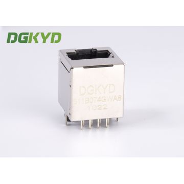 Quality 180 Degree Magnetic RJ45 Jack Module Cat 5 Top Entry Ethernet Socket Manufacture for sale