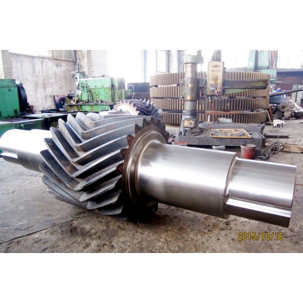 Quality Forged SAE 4340 Steel Transmission Precision Spare Parts Herringbone Gear Shaft with Gear Milling for sale