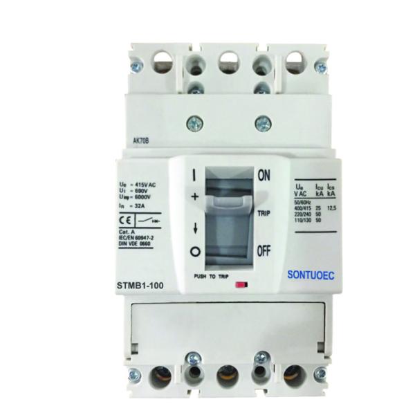 Quality CE Certified 3P 100A  MCCB Circuit Breaker , Mccb Switch With Normal Structure for sale