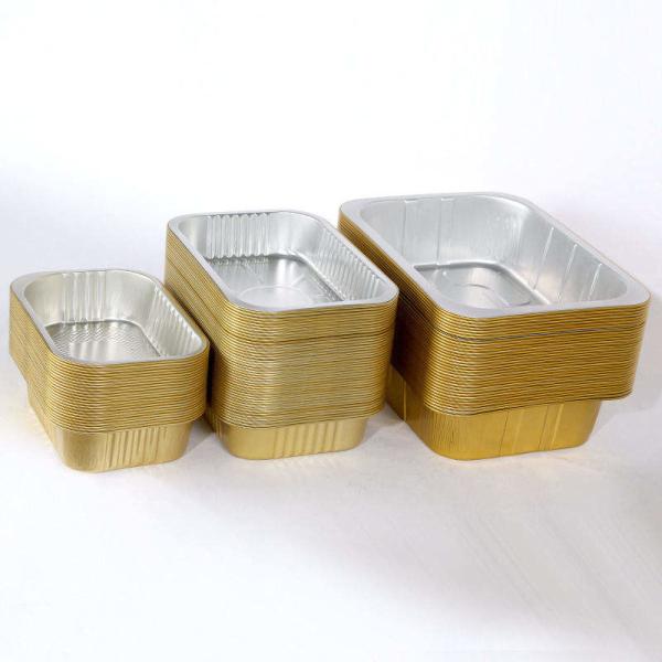 Quality Tin Foil Round BBQ Customize Packing Boxes Takeaway Aluminium Bento Box With Lid for sale