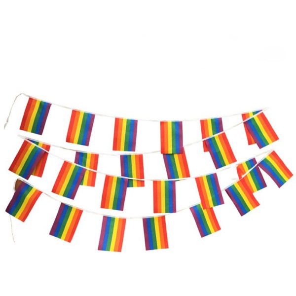 Quality Decorative LGBT Flag Polyester Rainbow Pride Bunting Flying Style for sale