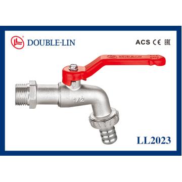 Quality Steel Handle 1/2" x 3/4" SS304 Outlet Brass Bibcocks for sale