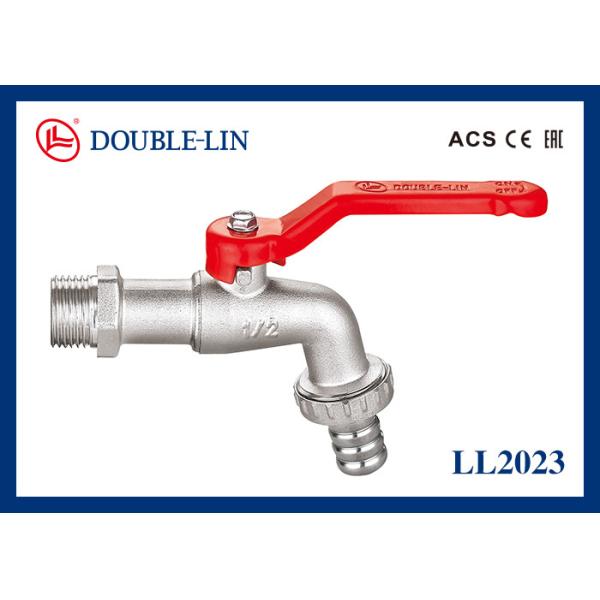 Quality Steel Handle 1/2" x 3/4" SS304 Outlet Brass Bibcocks for sale
