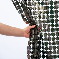 Quality Modern Square Foil Fringe Curtain Set Water Resistant For Chic Party Decor for sale